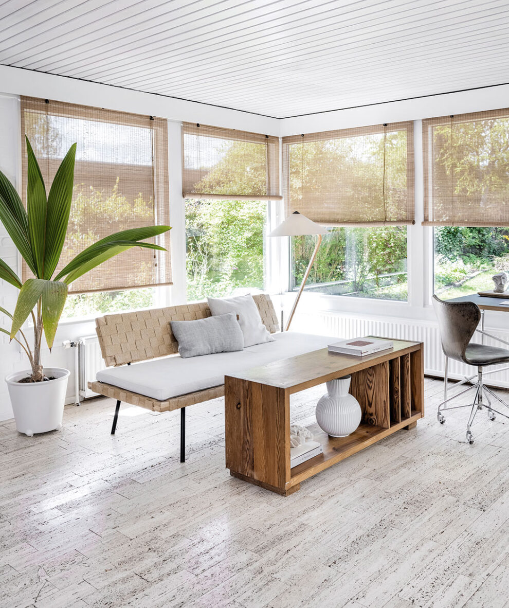 Brown fine bamboo roller blind - Color & Co - UK