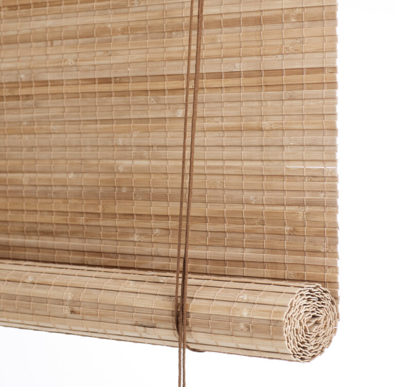 Brown privacy bamboo roller blind - Color & Co - UK