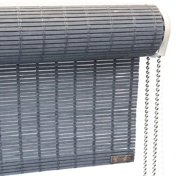 Dark brown paper plant roller blind, with chain pull - Color & Co - UK
